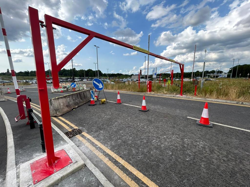 Double Leaf Opening Height Barrier - Heightrestrictionbarrier.co.uk